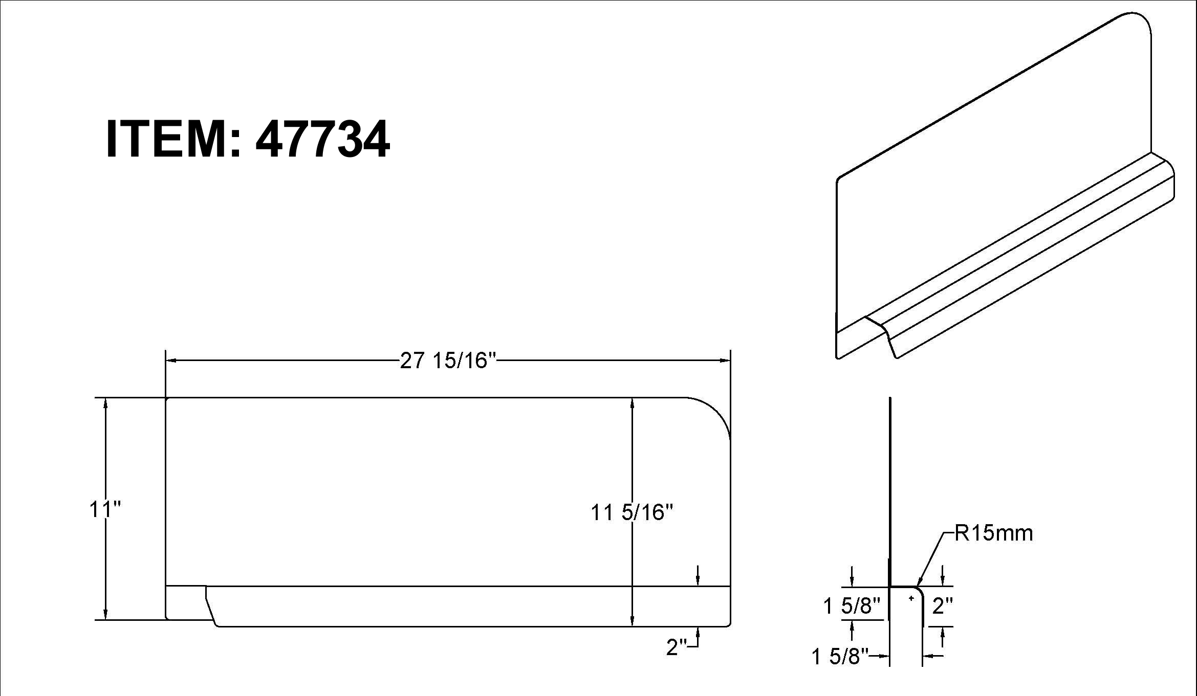 Stainless Steel Splash Guard for 24″ x 24″ Pot Sinks – Right – Omcan